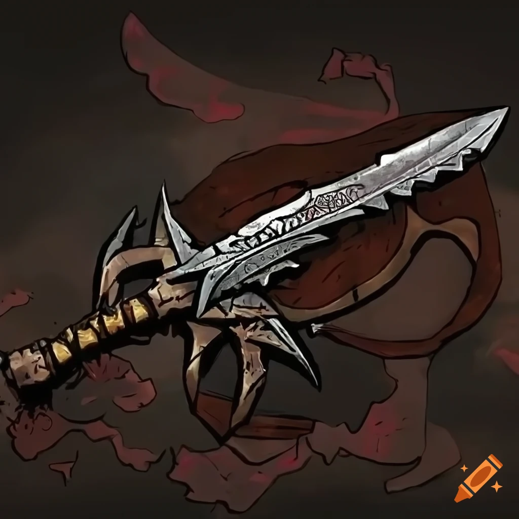 Fantasy artwork of a bihander sword on Craiyon