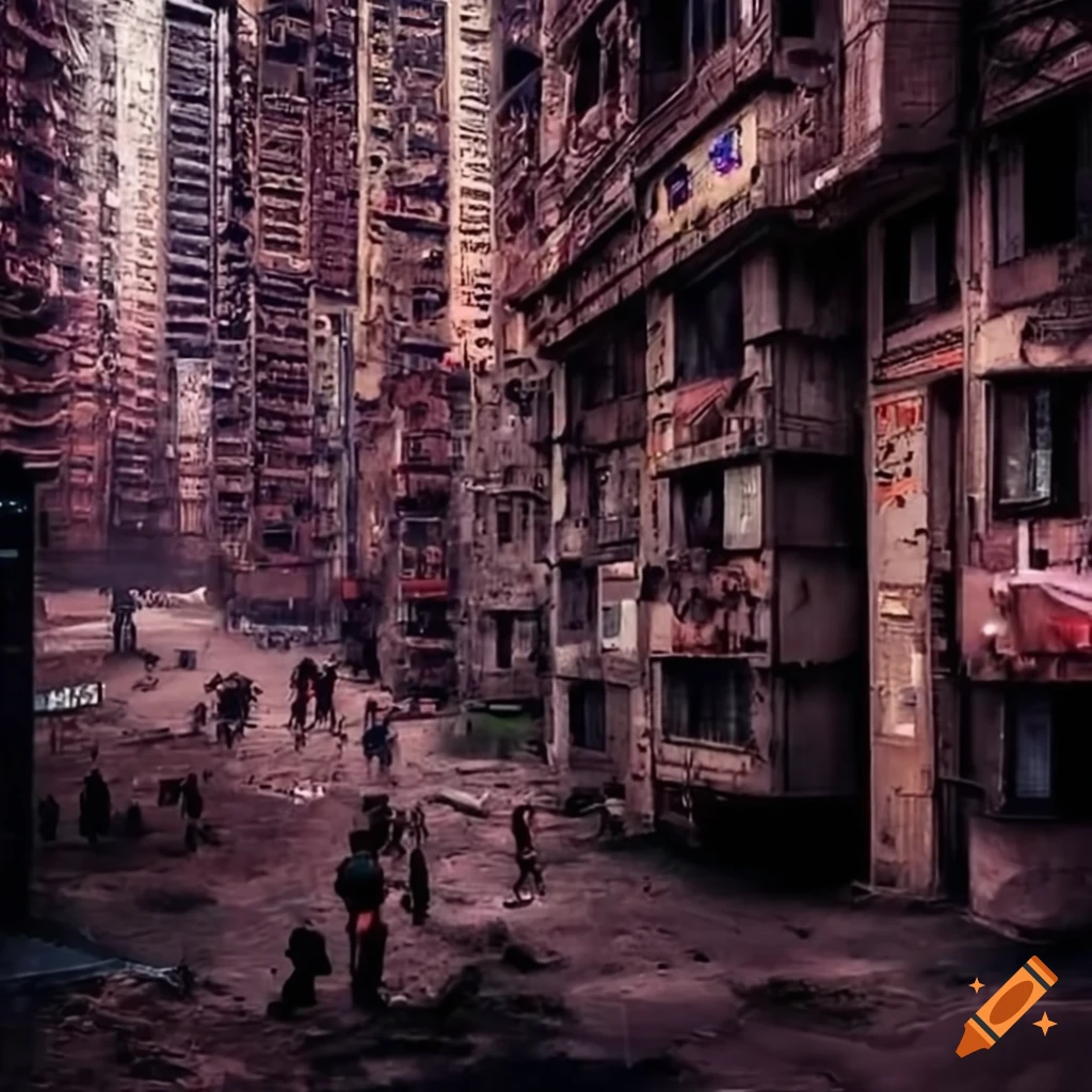 Solarpunk city district with houses and solar generators on Craiyon