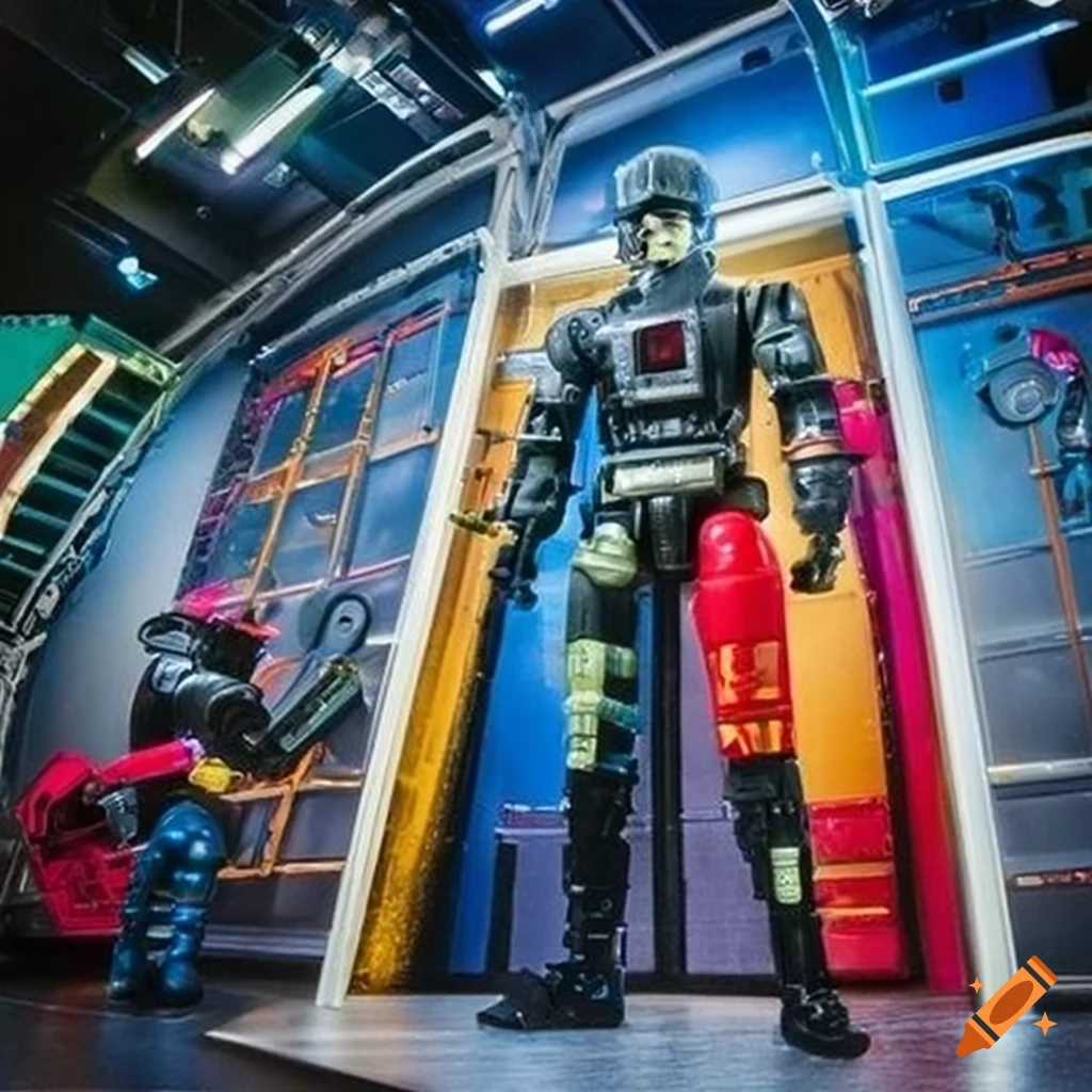 Retro sci-fi action figure playset