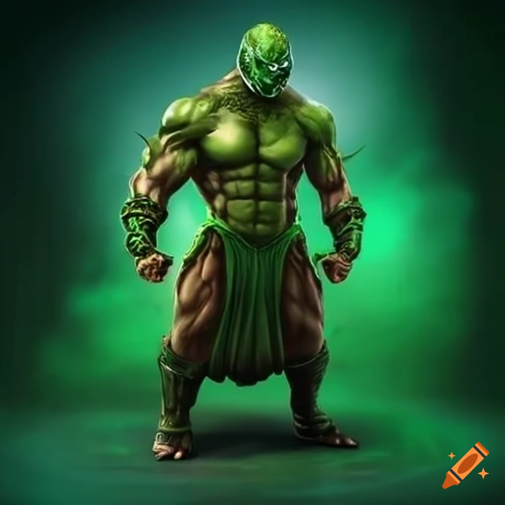 Miniature bearded dwarf in blue lucha libre wrestling attire on Craiyon