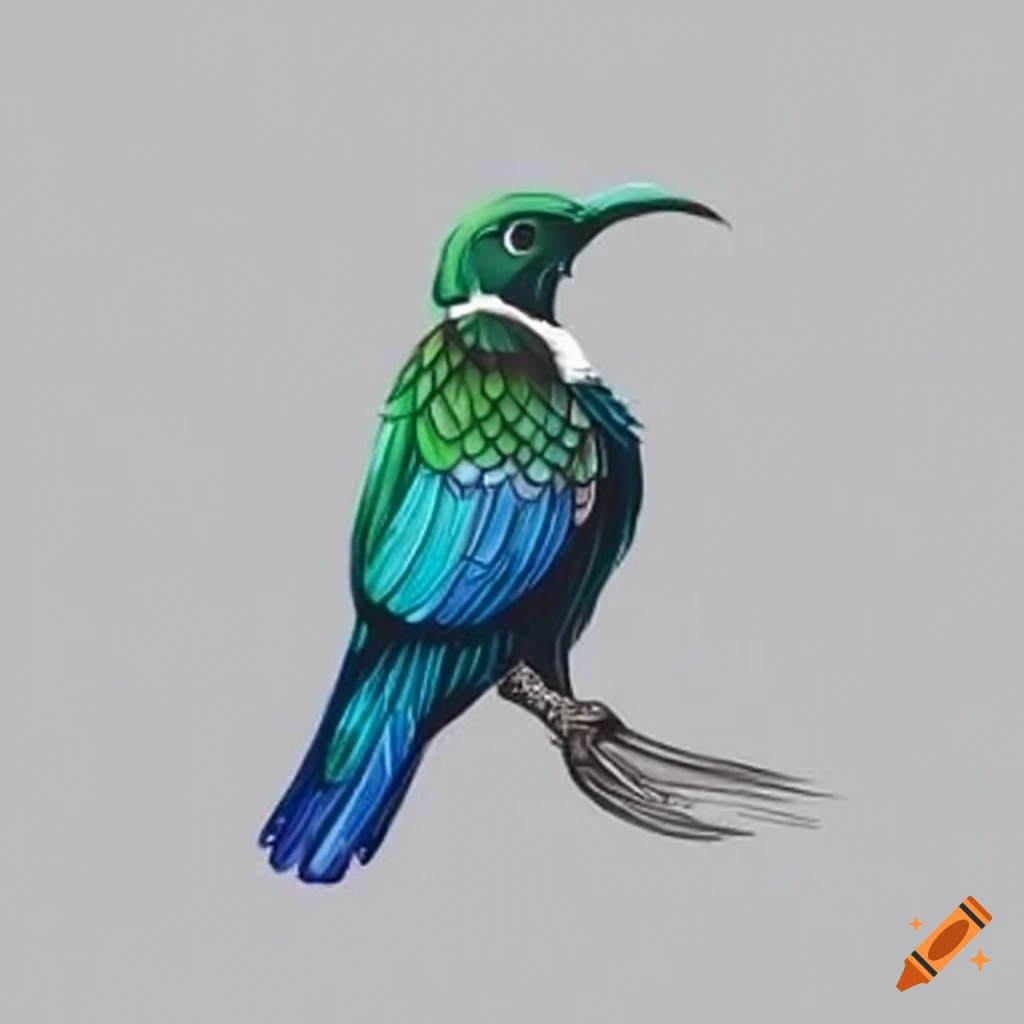 Photograph of a tui bird on Craiyon