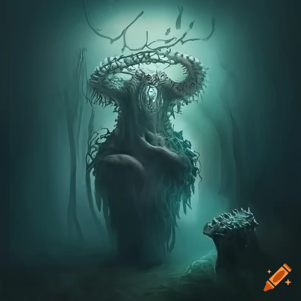 Captivating artwork of a monstrous creature in mist on Craiyon