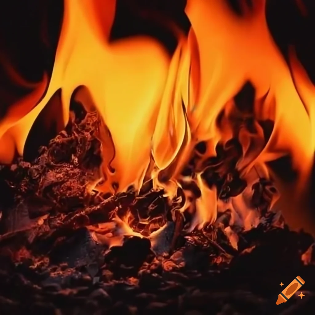 Texture of burning ground on Craiyon