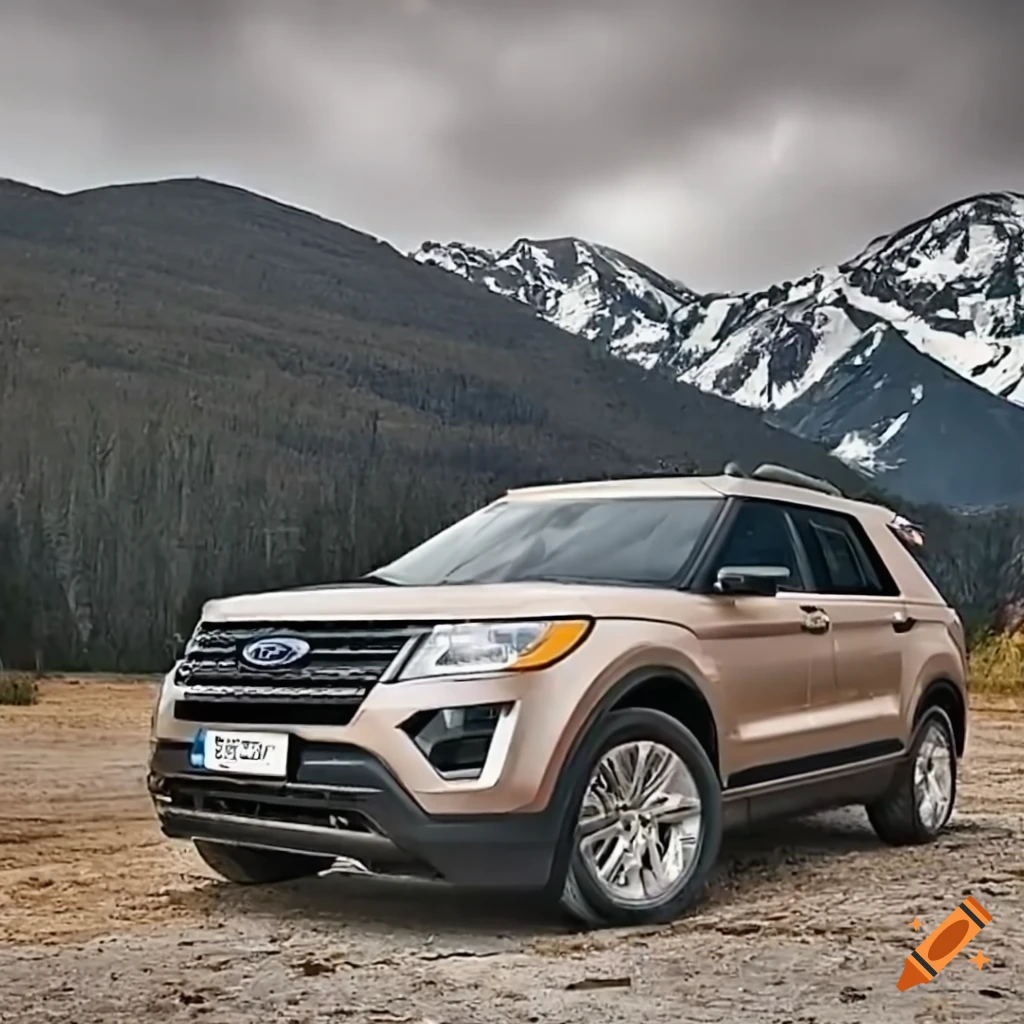 Ford explorer in the mountainous terrain