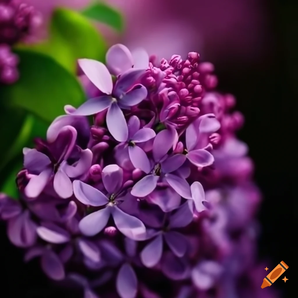 Lilac blossoms on a spring day