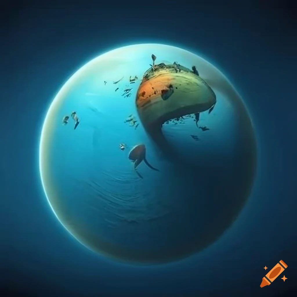 Artwork of india's deep ocean exploration with a spherical submarine on ...