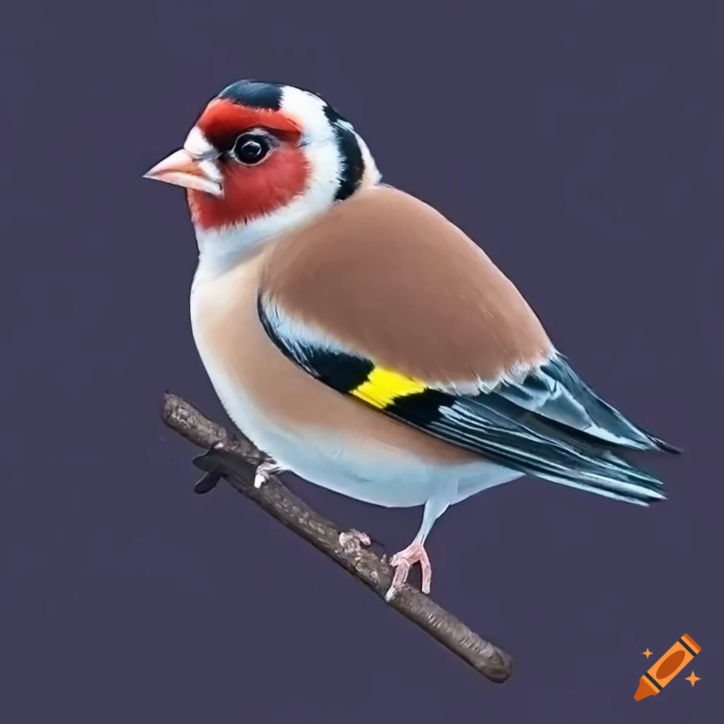 Minimalist style chaffinch bird illustration on Craiyon