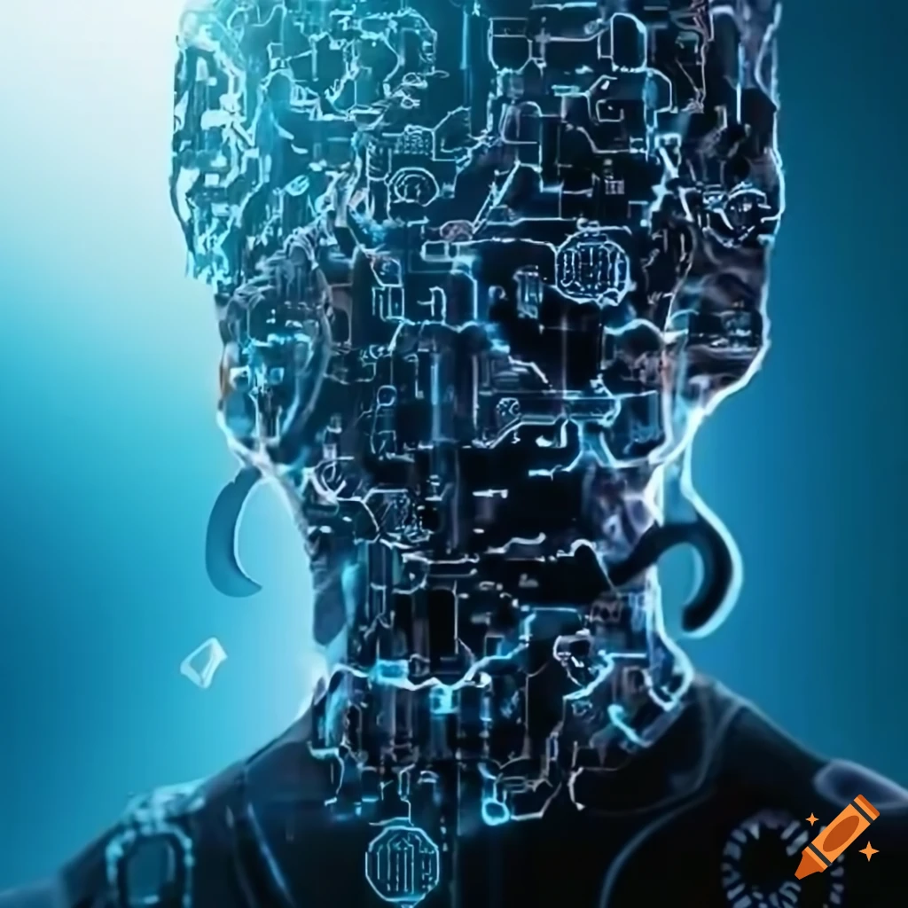 Star trek borg cybernetic humanoid anatomy schematic on Craiyon