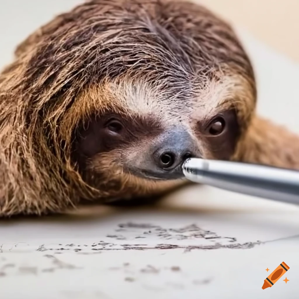 Sloth images created on Craiyon