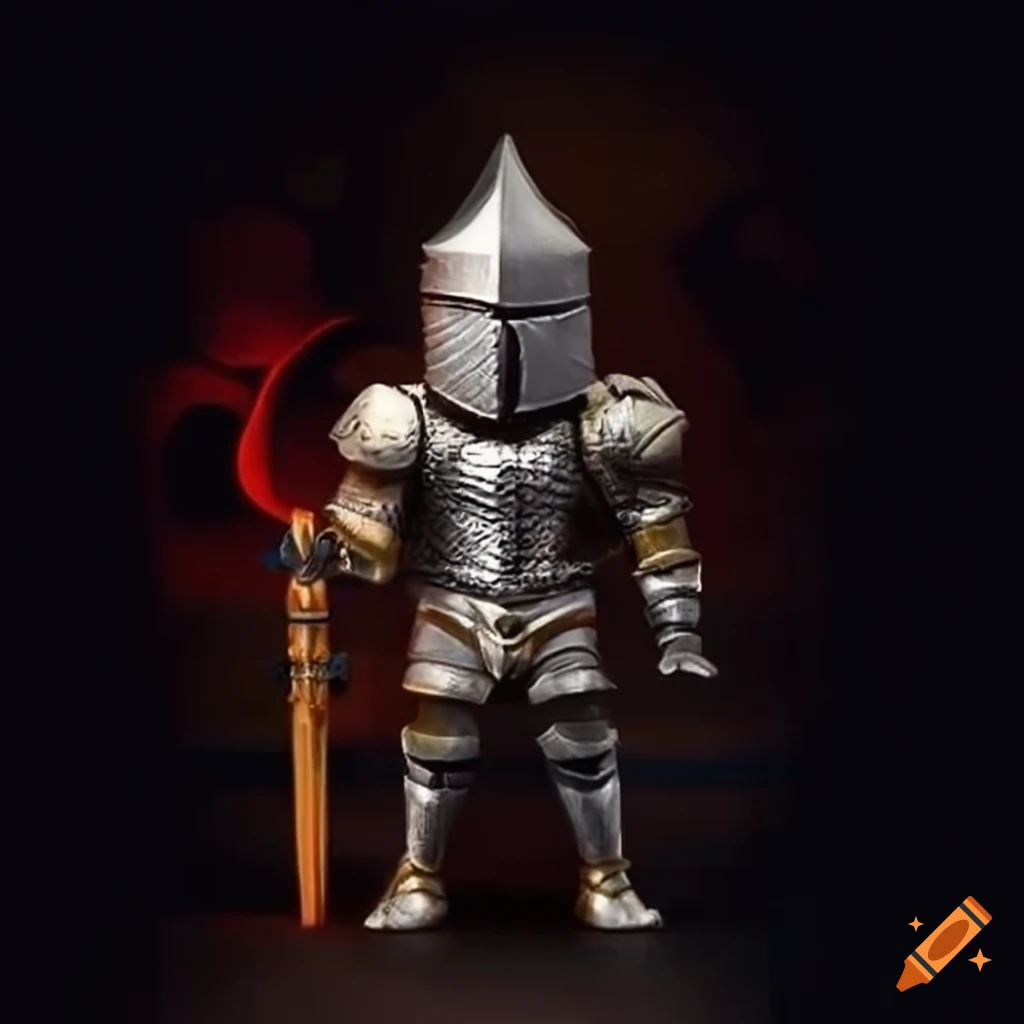 Toy knight figurine on Craiyon