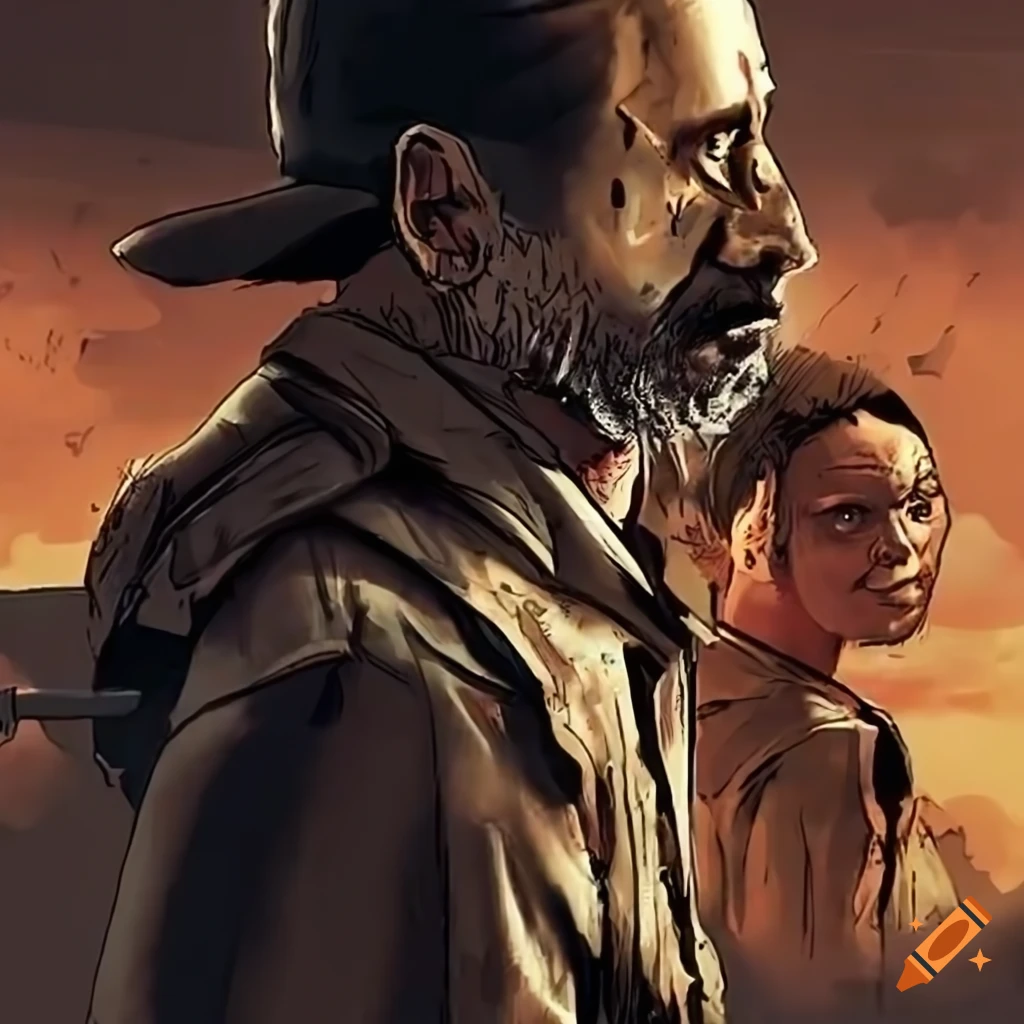 Digital art portrait of mark williams with the walking dead style on ...