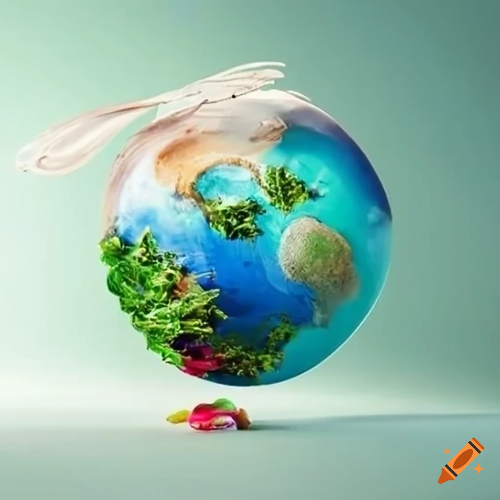 Impact of plastic damage to nature on Craiyon