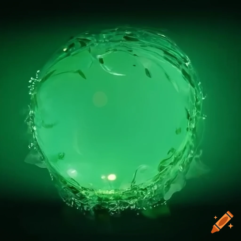 Transparent green slime