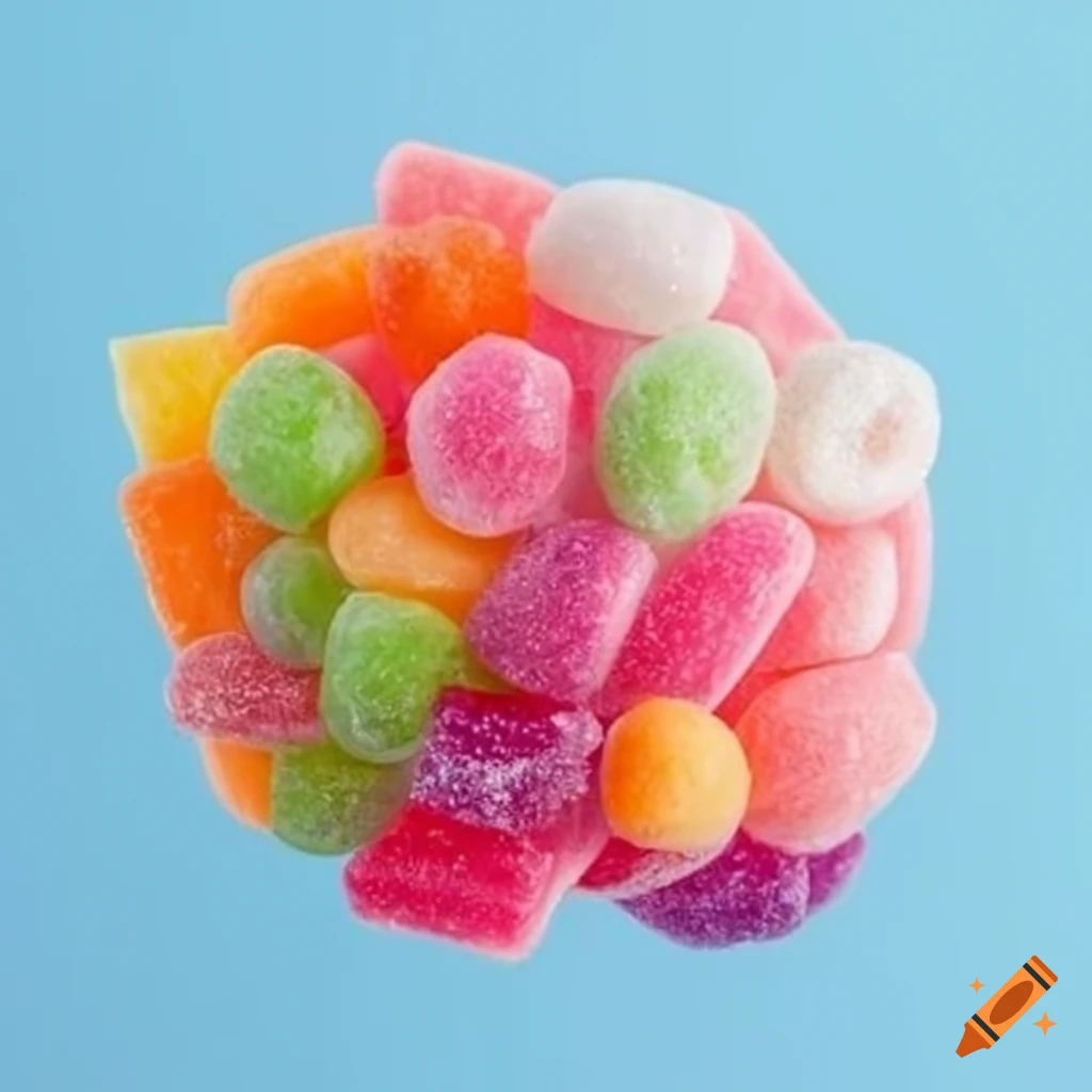 Freeze dried candies on Craiyon