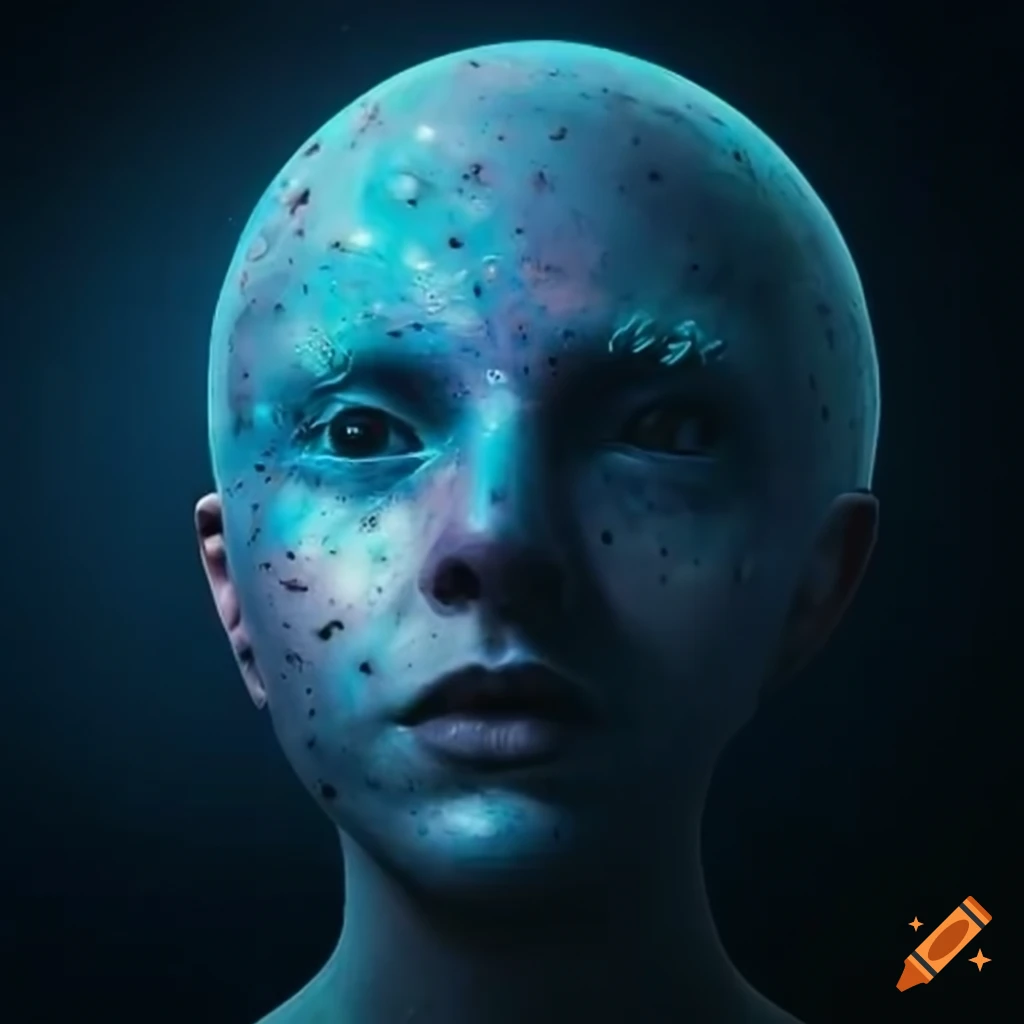 Digital art of a human shaped by particles in space on Craiyon