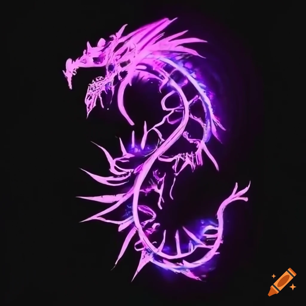 Neon dragon artwork