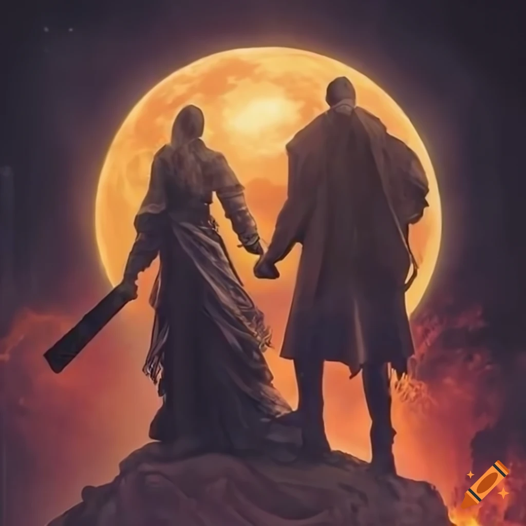 Stunning album cover with judge death and full moon on Craiyon