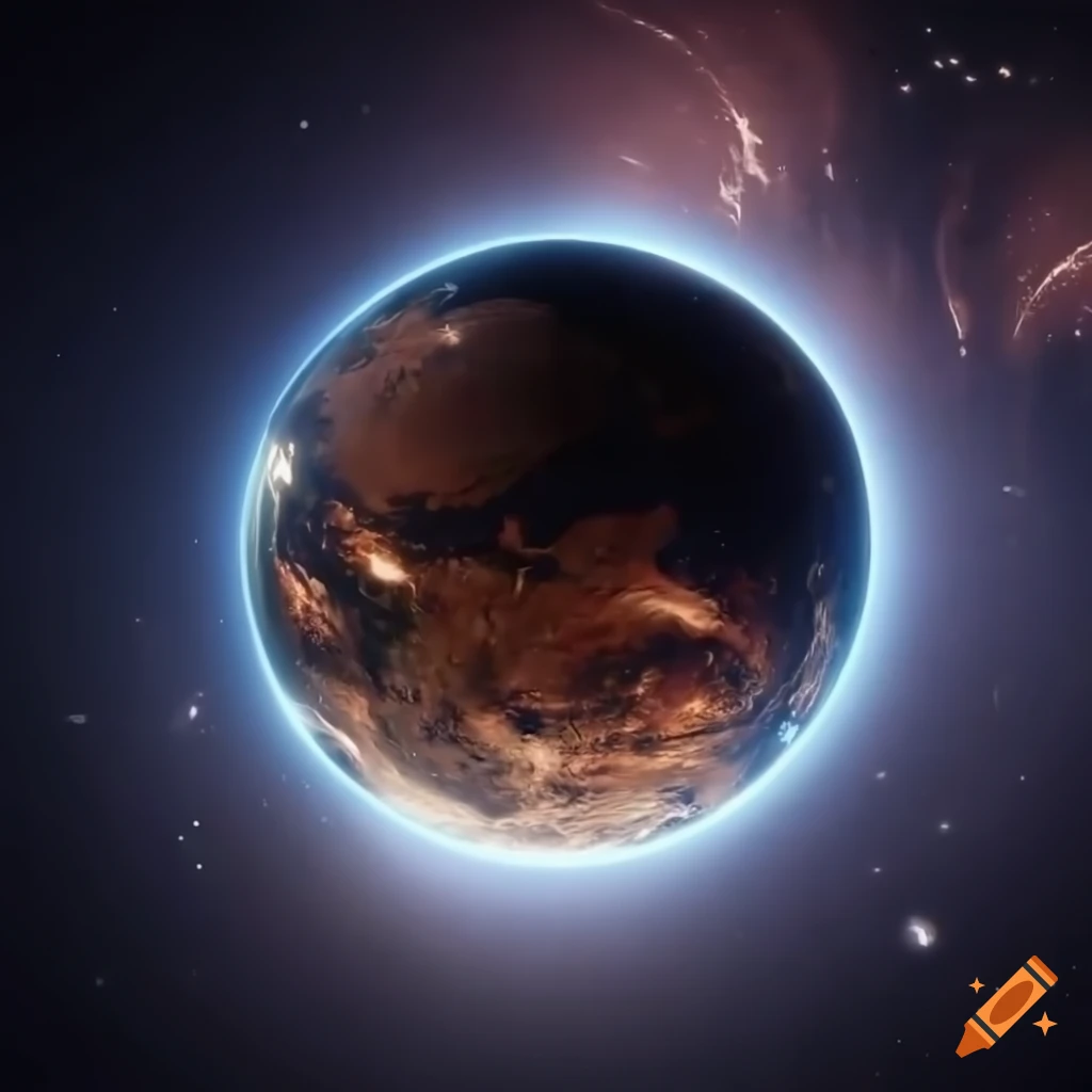 Unreal engine render of a connected earth with lights on Craiyon