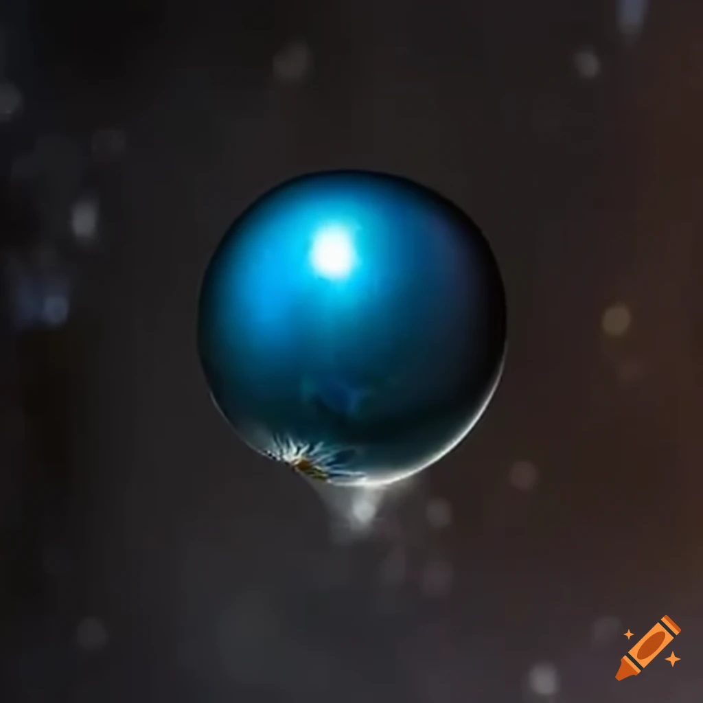 Image of a blue sea pearl launching into the sky on Craiyon