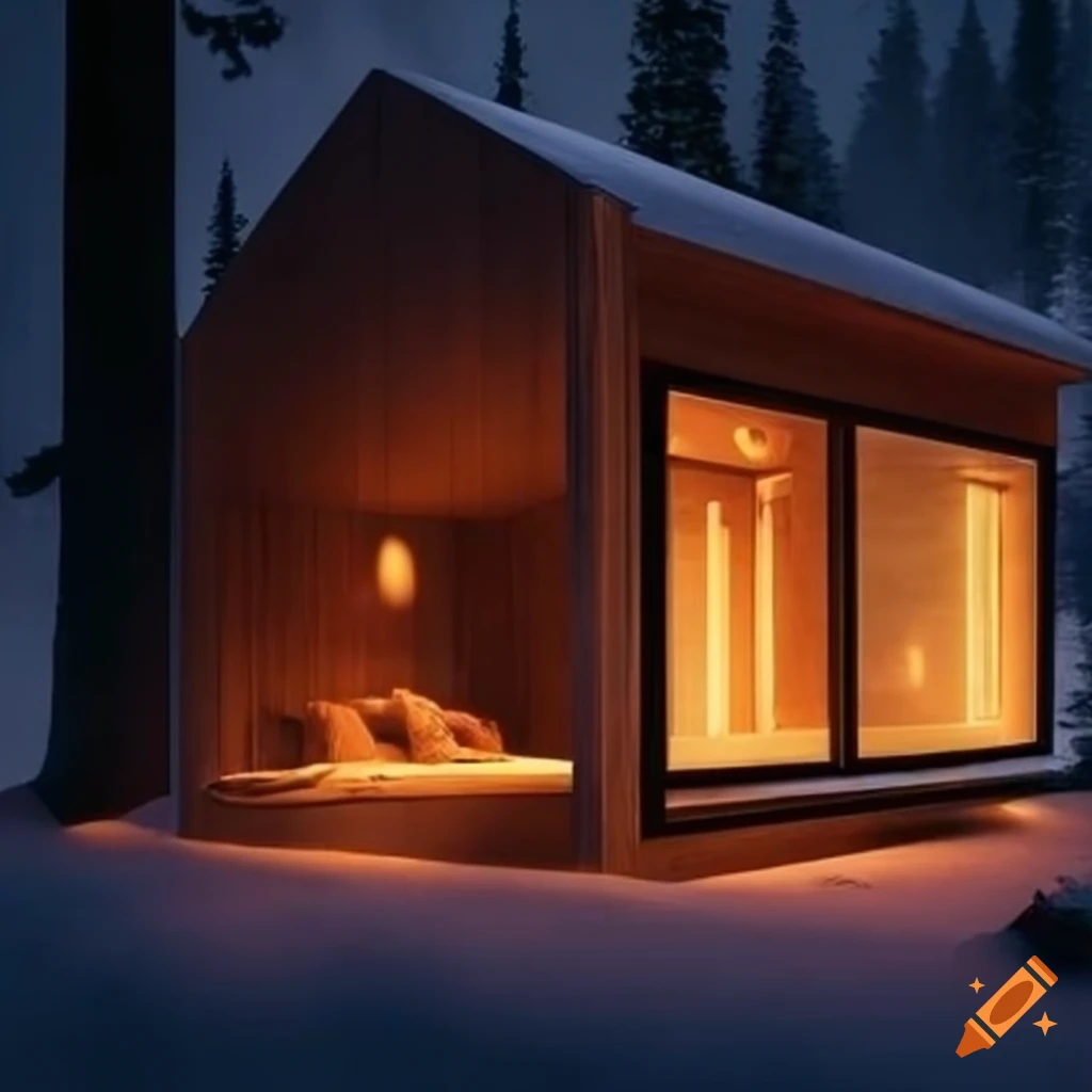Cozy minimal cabin architecture on Craiyon
