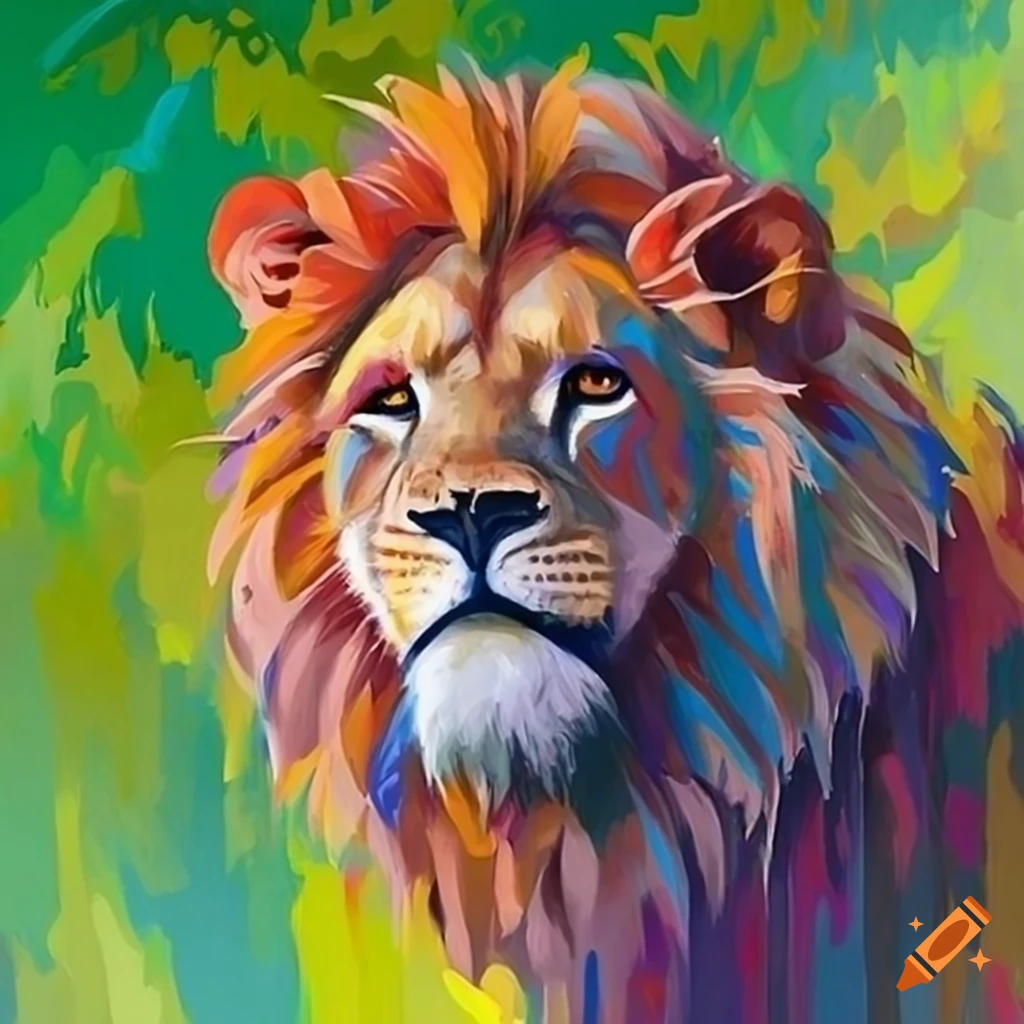 Lion painting artwork