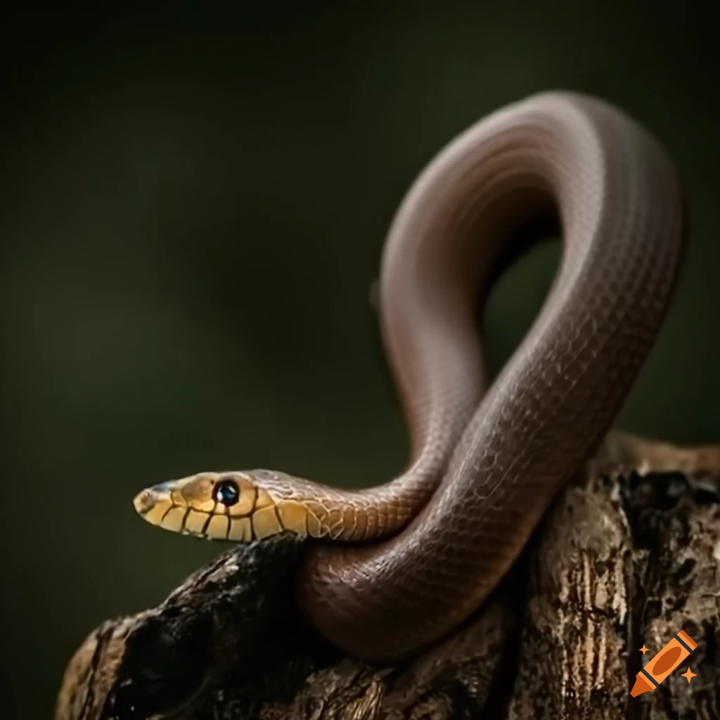Close-up of a snake on Craiyon