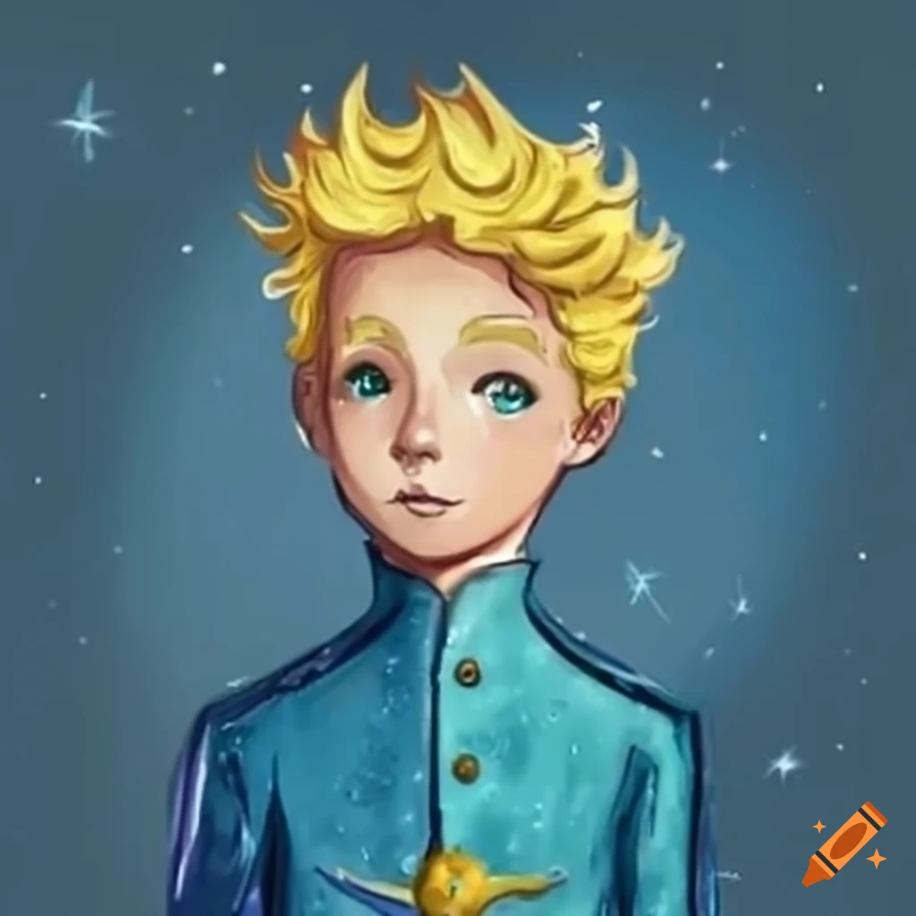 Image of the little prince in the stars on Craiyon