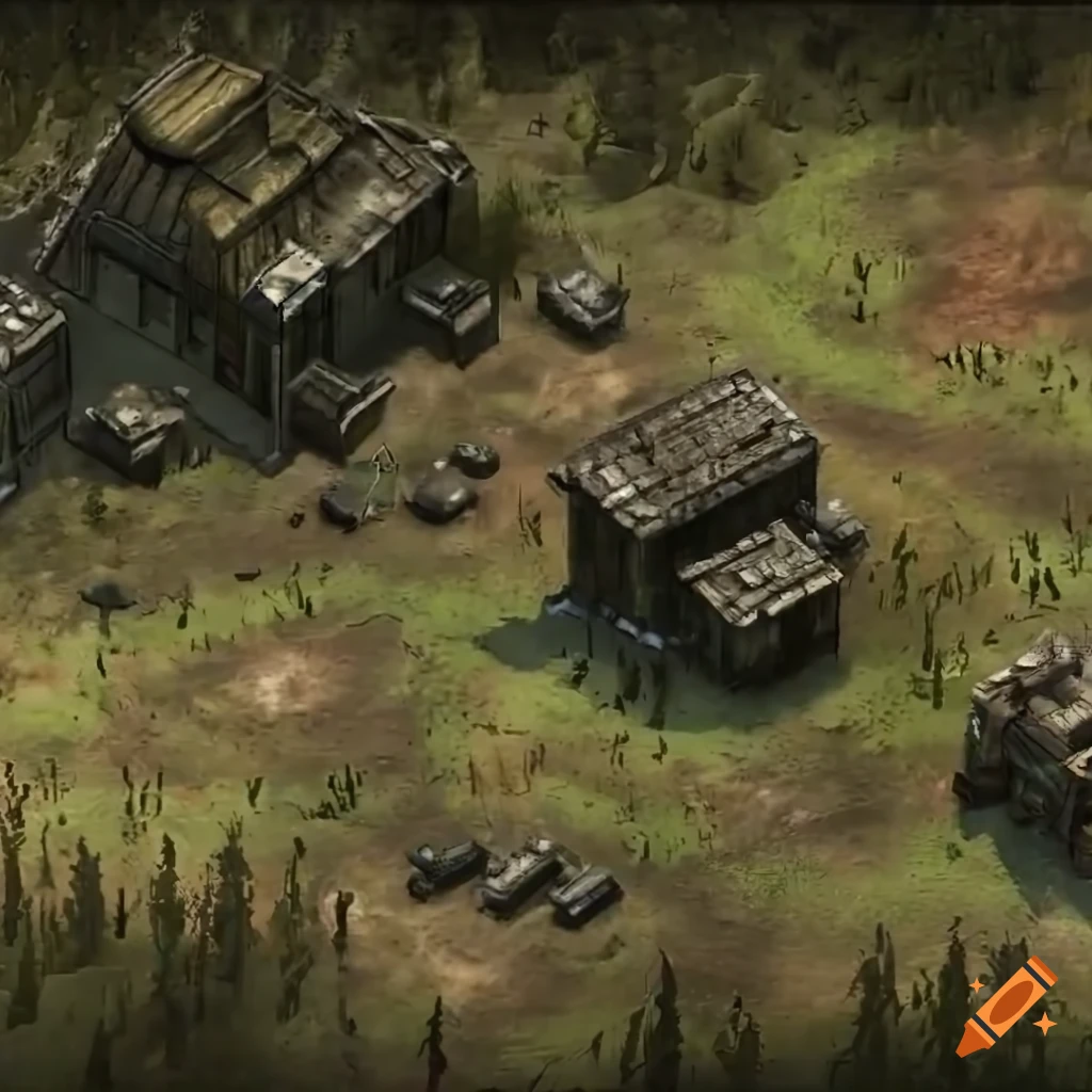 Isometric terrain in a video game