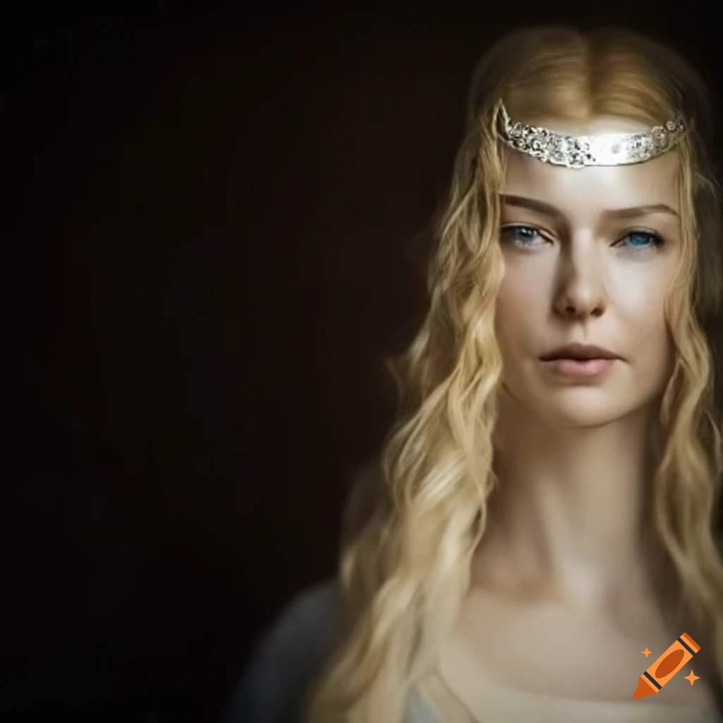 Portrait of galadriel from a fantasy movie on Craiyon