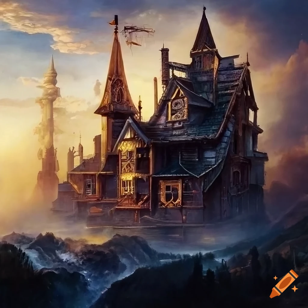 Fantasy house design on Craiyon