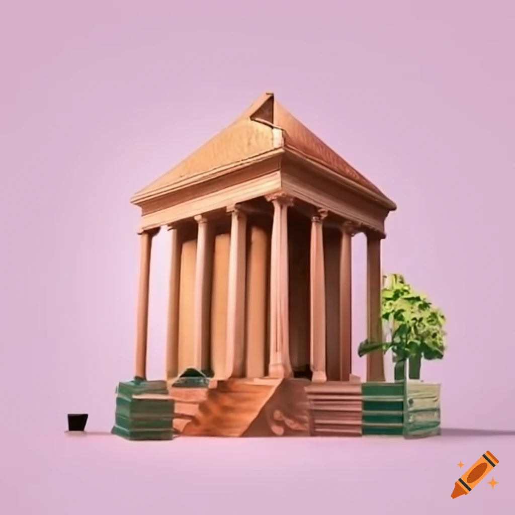 Modern bank building on Craiyon