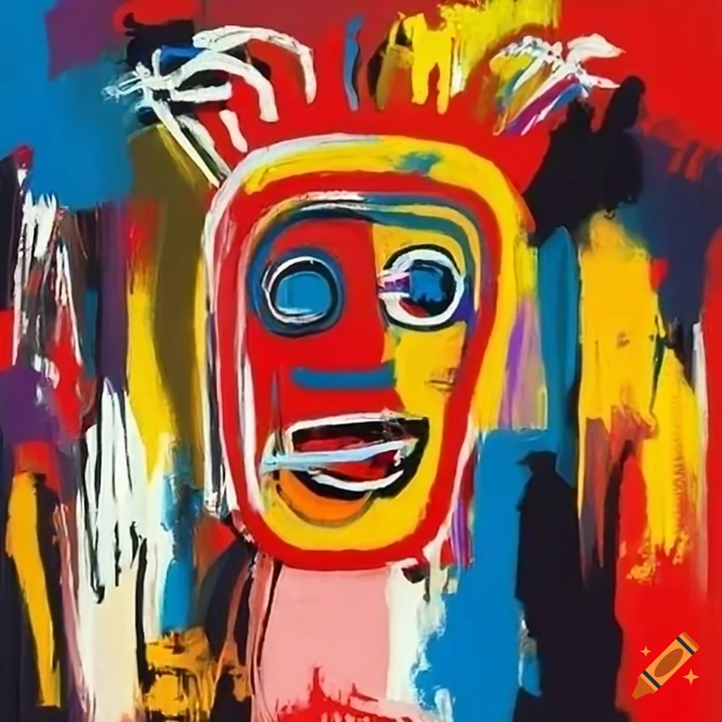 Jean michel basquiat's colorful and expressive painting of a tulip ...