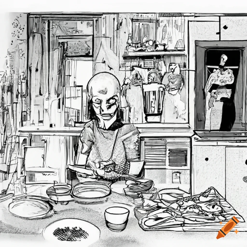 Comic strip about an ai's culinary adventures on Craiyon