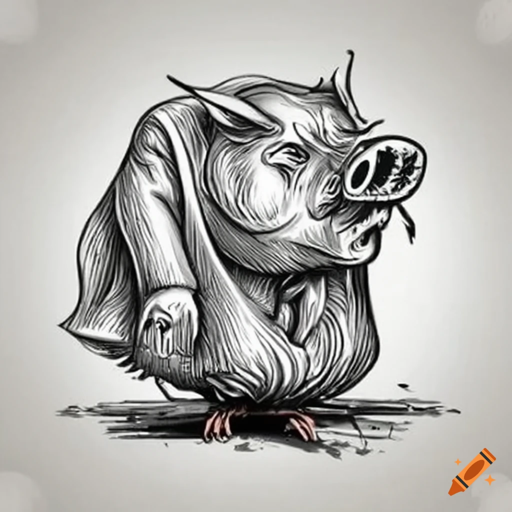 Pig shaped like a fish on Craiyon