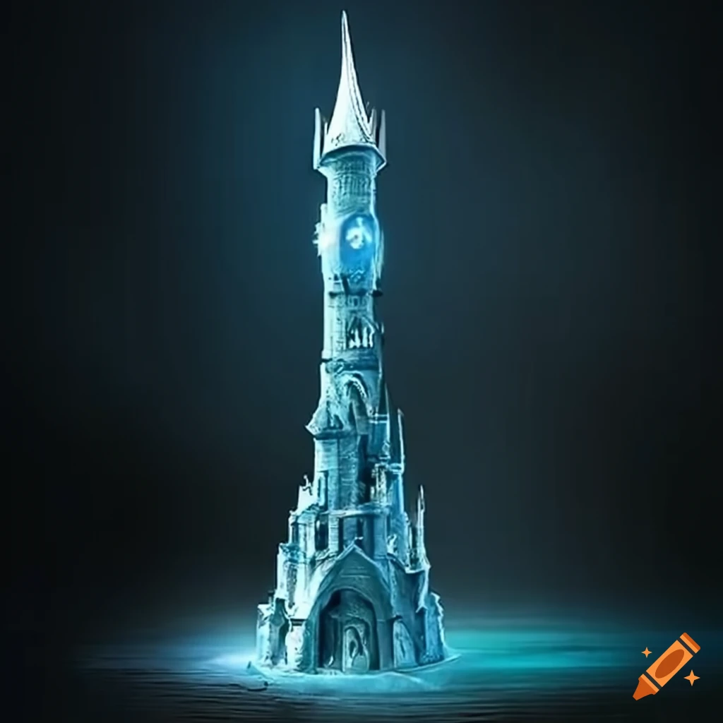Fantasy illustration of a magical tower on Craiyon