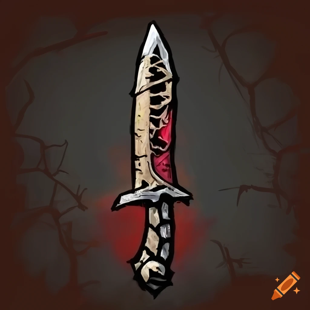 Fantasy artwork of a poison spider-themed dagger on Craiyon