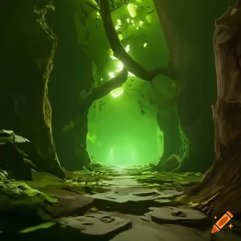 Epic green virtual world in unreal engine 5 on Craiyon