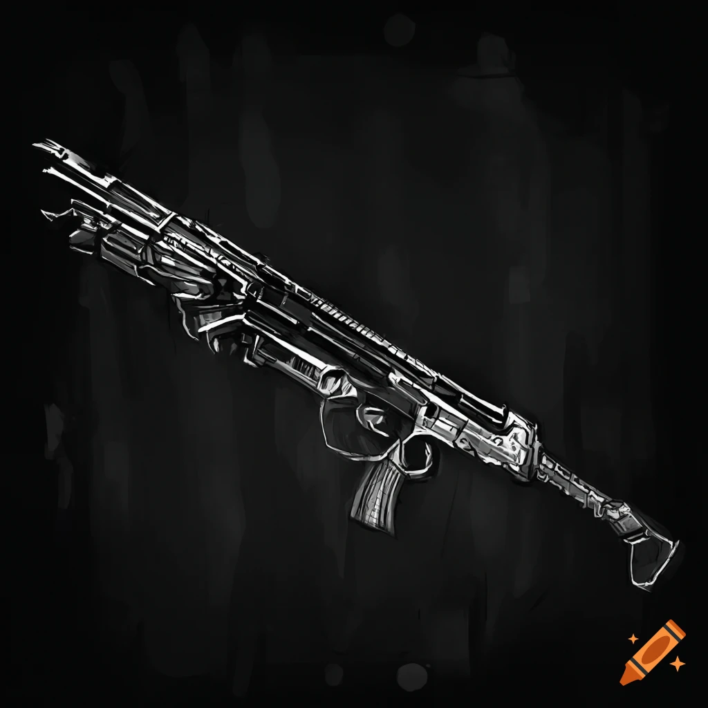 Cyberpunk weapons concept art on Craiyon