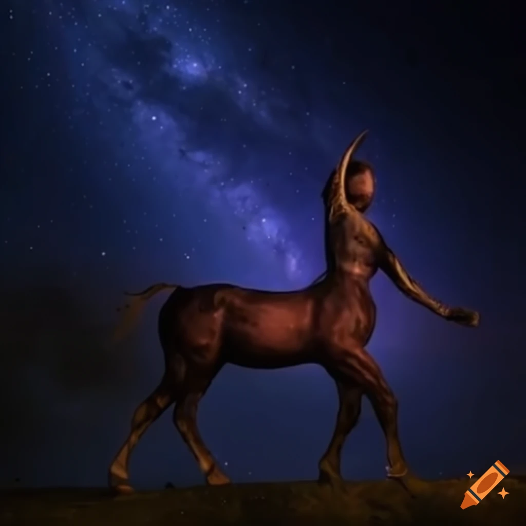 Dark blue centaur on a beach with horse legs on Craiyon