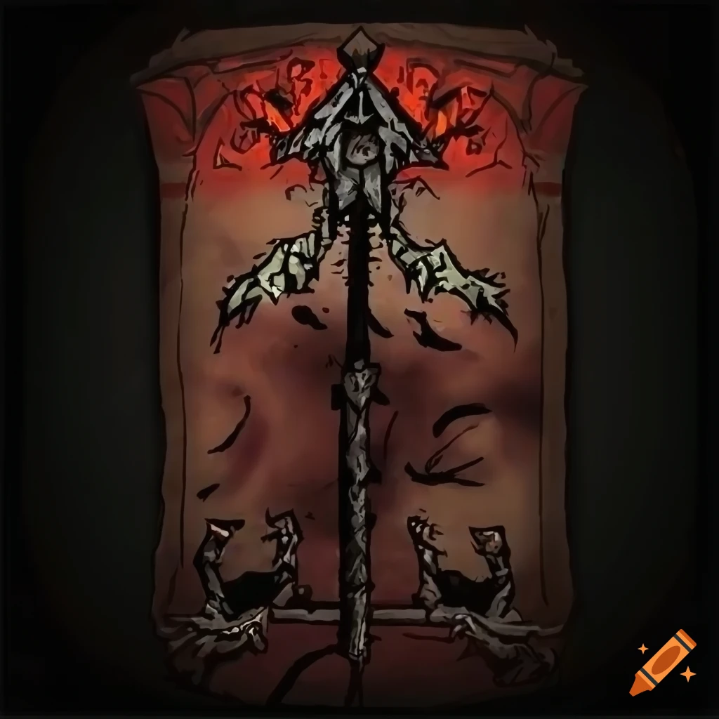 Fantasy Artwork Of A Spear wielding Warrior With A Demon Hide Banner On fantasy-artwork-of-a-spear-wielding-warrior-with-a-demon-hide-banner-on