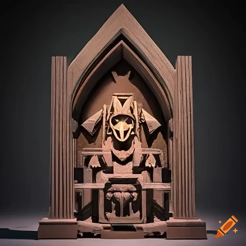 Detailed architectural stave carving art on Craiyon