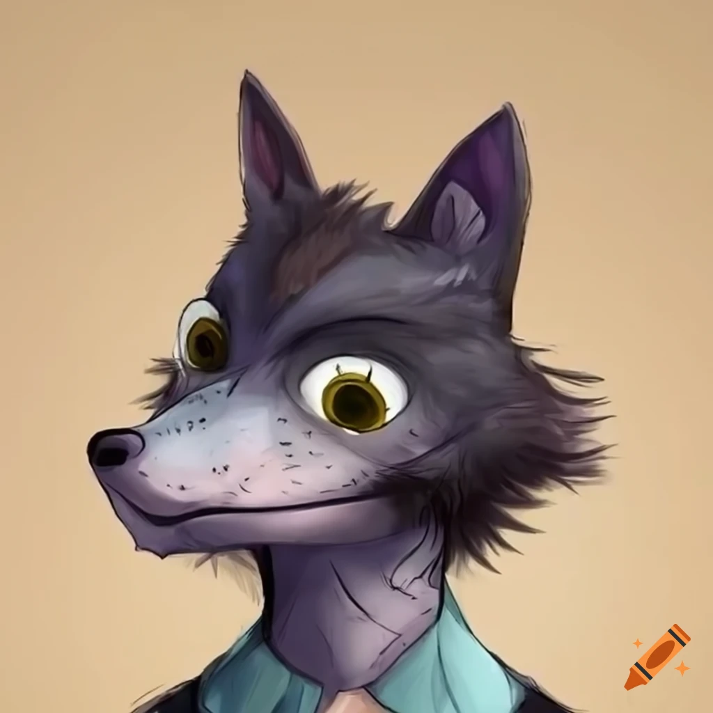 Friendly anthropomorphic wolf artwork on Craiyon