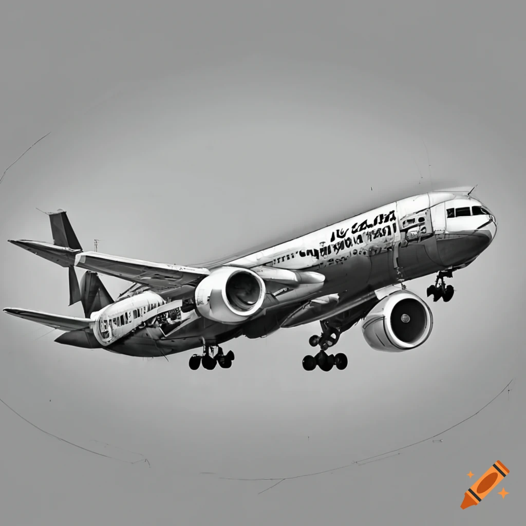 Boeing 777 airplane on Craiyon