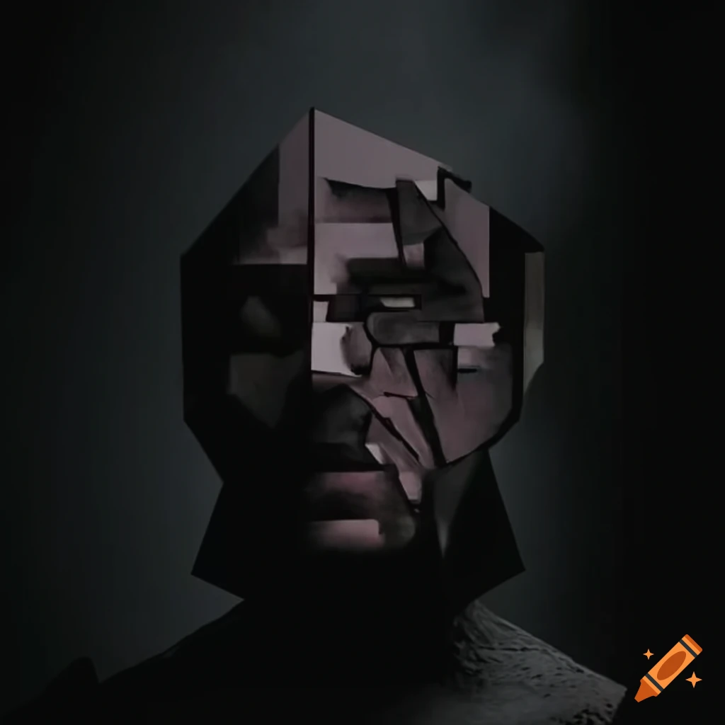 Cubist gothic hard techno artwork on Craiyon