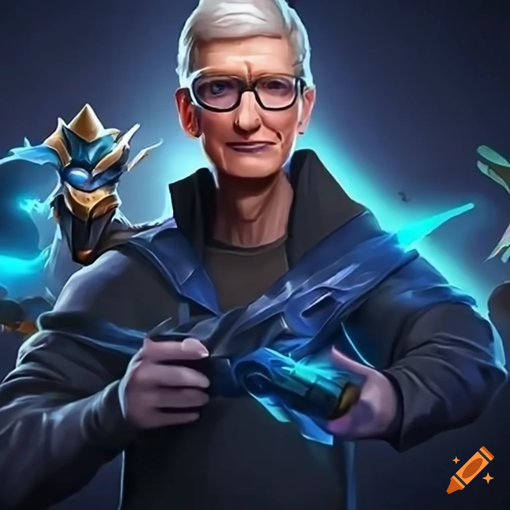 Tim cook in mobile legends bank bank game on Craiyon