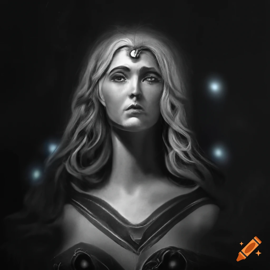 Illustration of Seraphina, the Paragon of Transformation on Craiyon