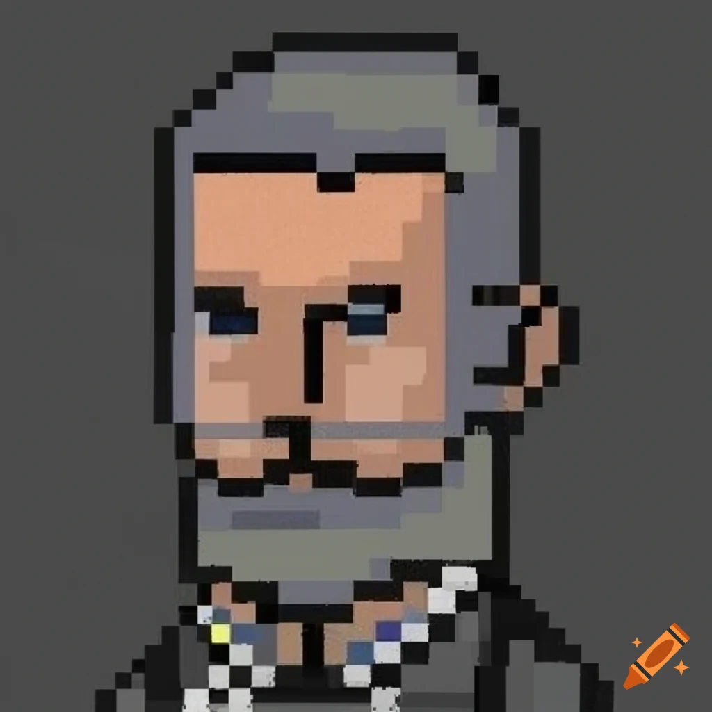 Pixelated art of a man