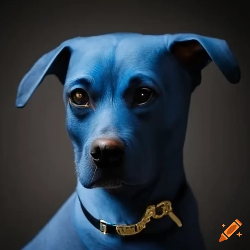 Dr. manhattan inspired blue dog on Craiyon