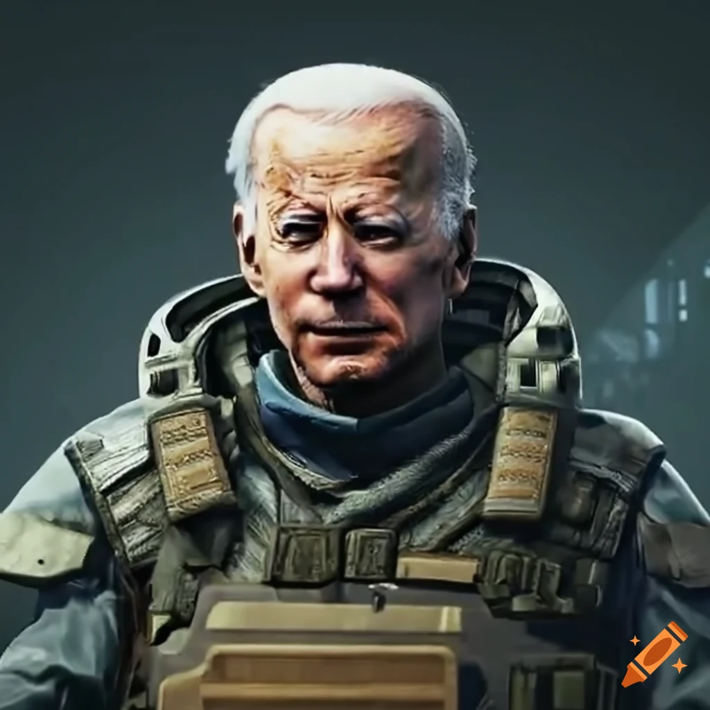 Satirical depiction of Joe Biden as a scav boss on Craiyon