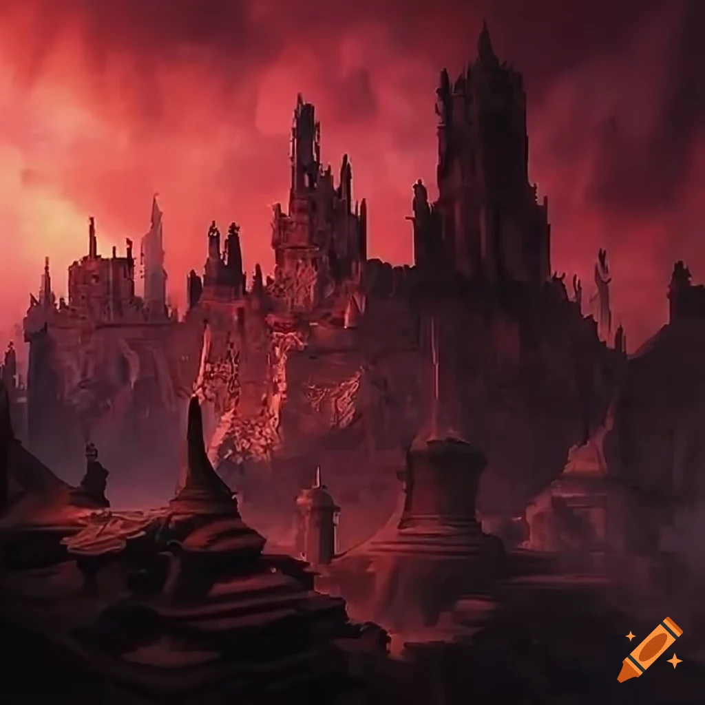 Dark art of a hellfire palace